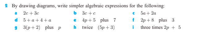 8C1MAT21: Simplifying algebraic expressions using diagrams | MHOL